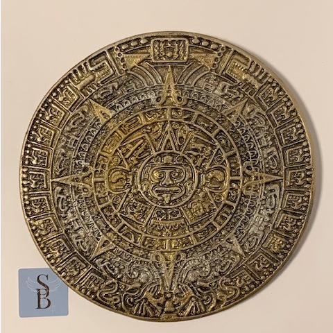 Mandala/Calendario Hindu dourado e prata | Shopee Brasil