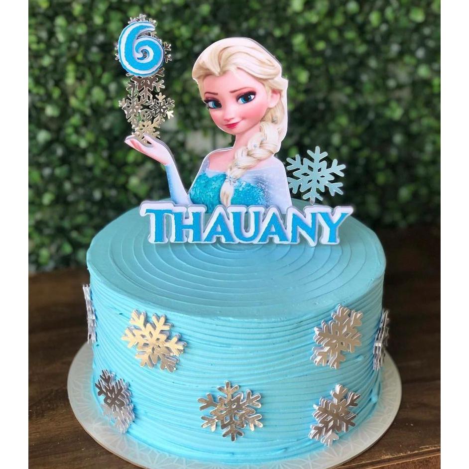 Topo Topper de Bolo Frozen 3D Camadas | Shopee Brasil