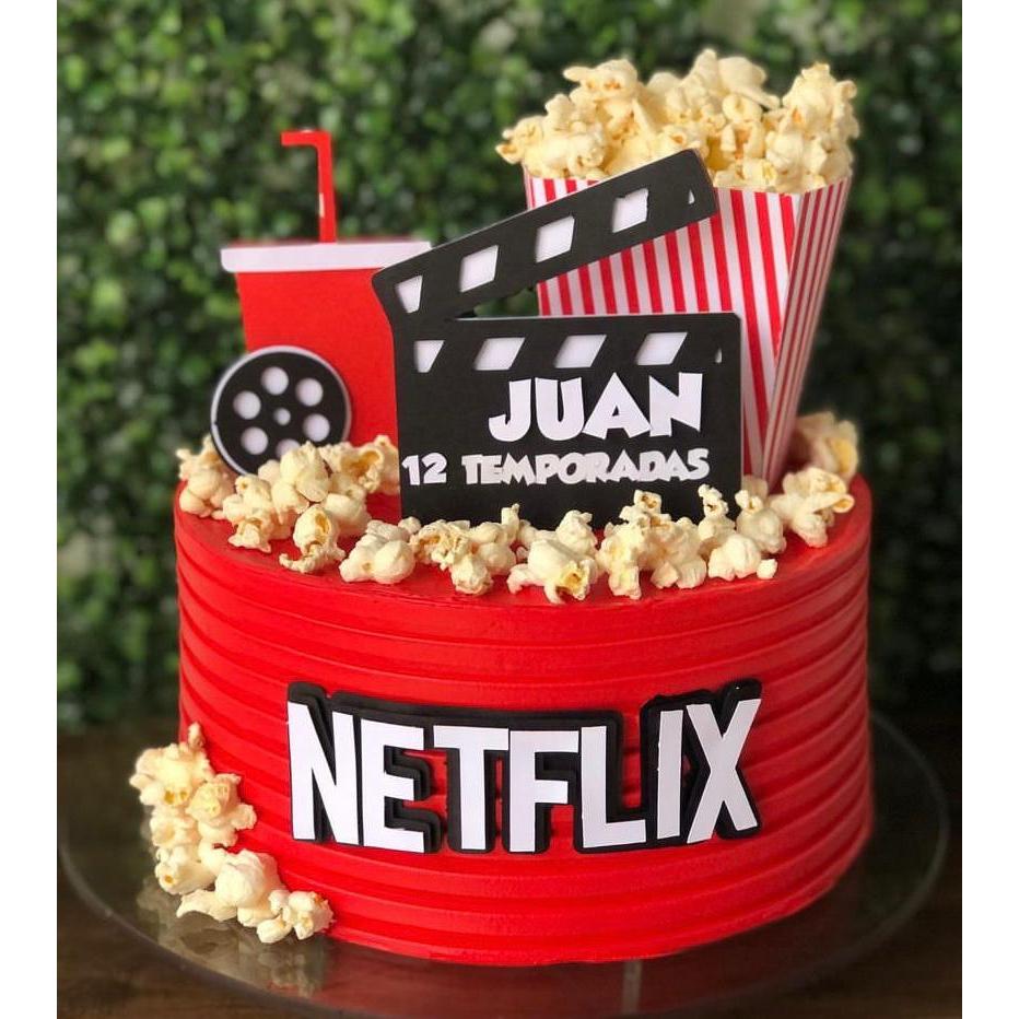 Topo Topper de Bolo Netflix 3D Camadas | Shopee Brasil