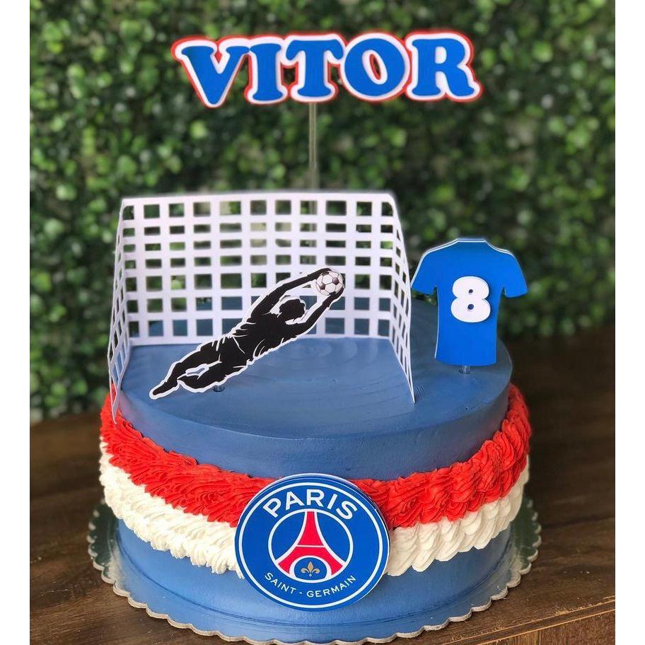 Topo Topper de Bolo Time Paris Saint Germain 3D Camadas | Shopee Brasil