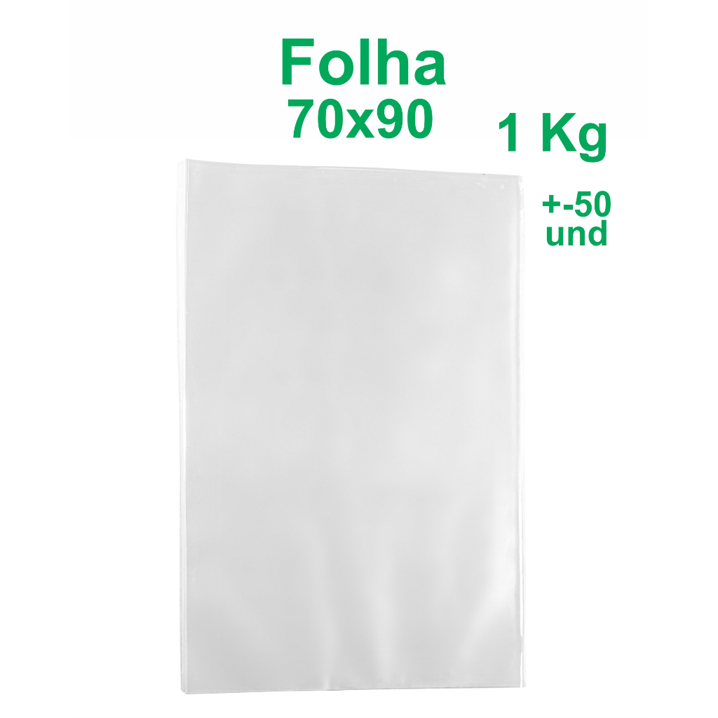 Folha Transparente 70x90 - Tipo Papel Celofane 1 Kg Polipropileno ...