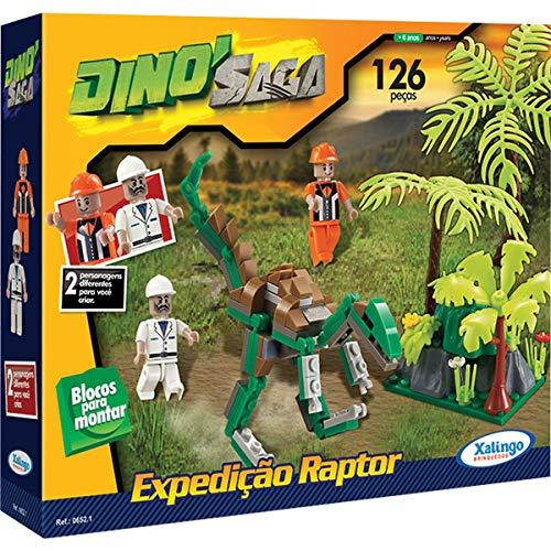 Brinquedo para Montar Dino Expedição Raptor 126 Peças Xalingo, Multicor ...