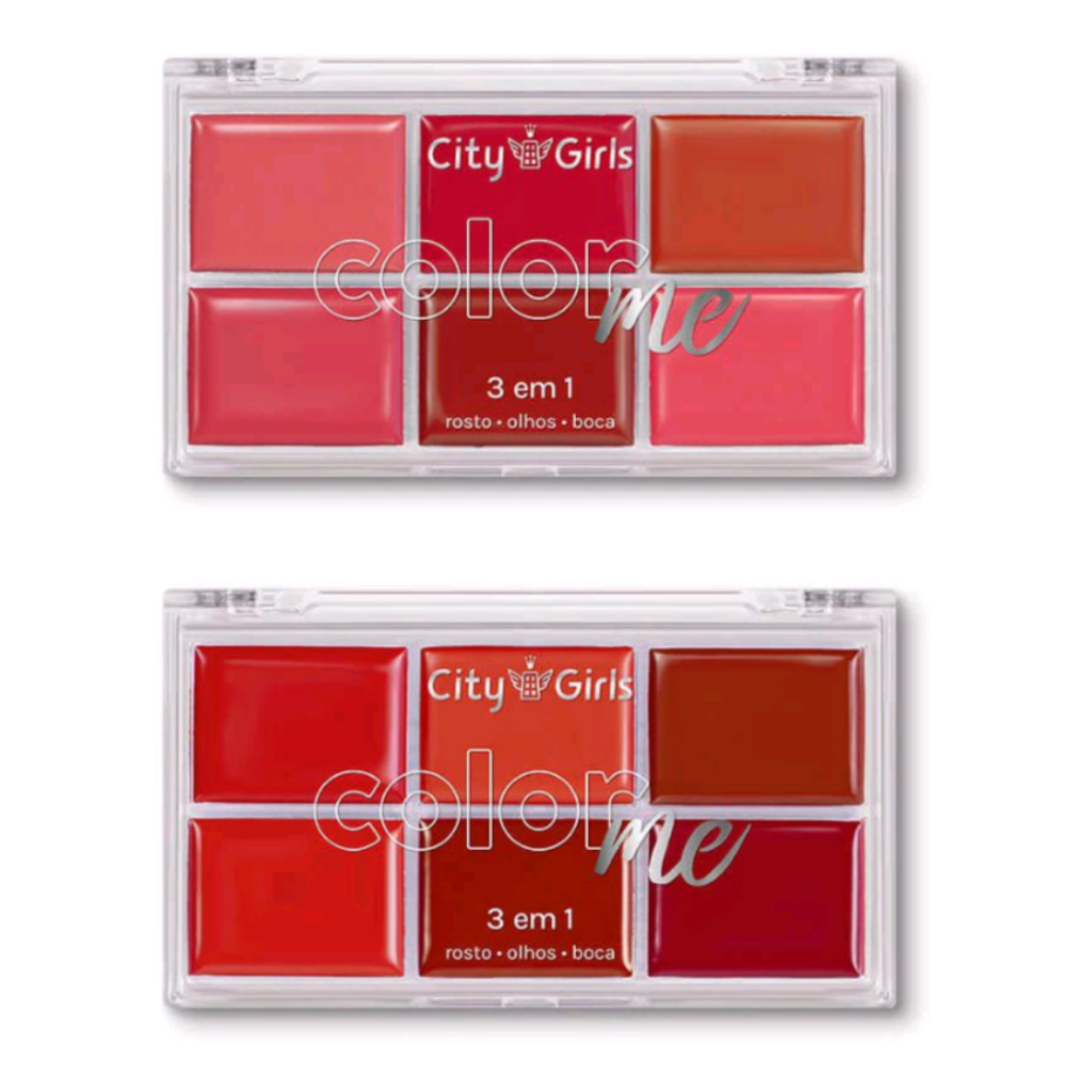 Paleta Multifuncional Color Me 3 em 1 - City Girls. | Shopee Brasil