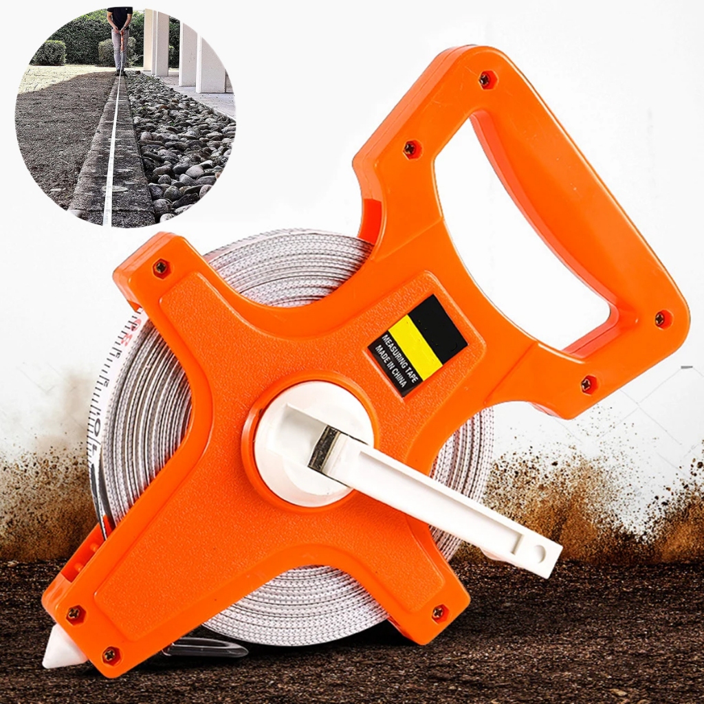 Trena Longa Fita De Fibra Vidro Caixa Aberta 50 metros Manivela ...