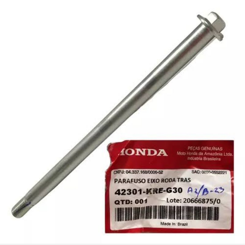 Eixo Roda Traseira Bros 160 EDD - Original Honda | Shopee Brasil