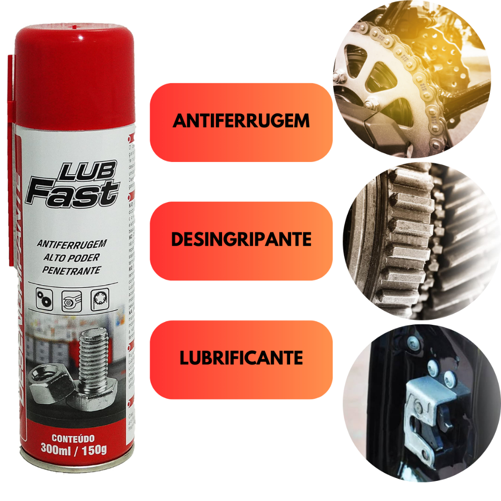 Desengripante Spray Antiferrugem Lubrificante Óleo Anticorrosivo 300ml | Shopee Brasil