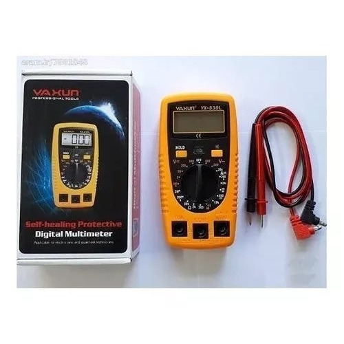 Multimetro Digital Luz Fundo Beep Yaxun Yx-830l + Bateria 9v | Shopee Brasil