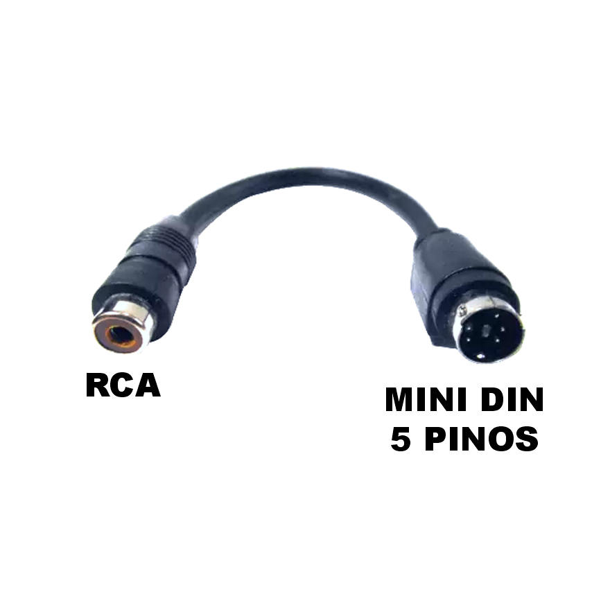 CABO MINI DIN MACHO 5 PINOS X RCA FÊMEA - 22 CM | Shopee Brasil