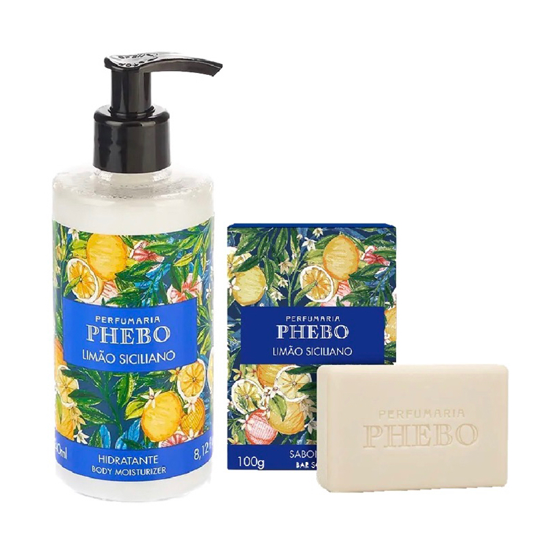 Kit Phebo Limão Siciliano Sabonete + Hidratante | Shopee Brasil