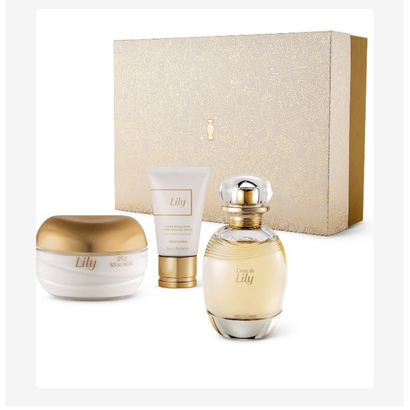 Boticário kit presente Leau de Lily -Natal 2023 | Shopee Brasil