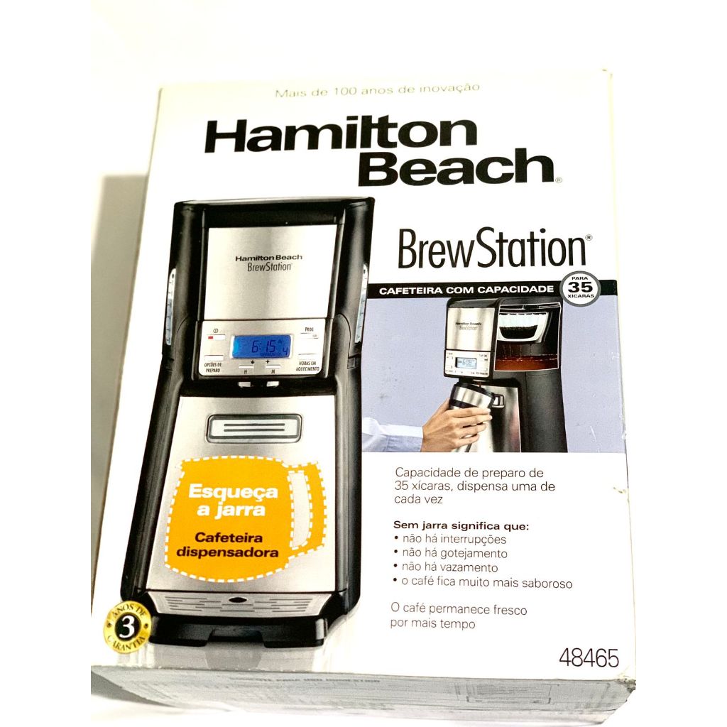Cafeteira Elétrica Programável Hamilton Beach Digital Brewstation Inox ...