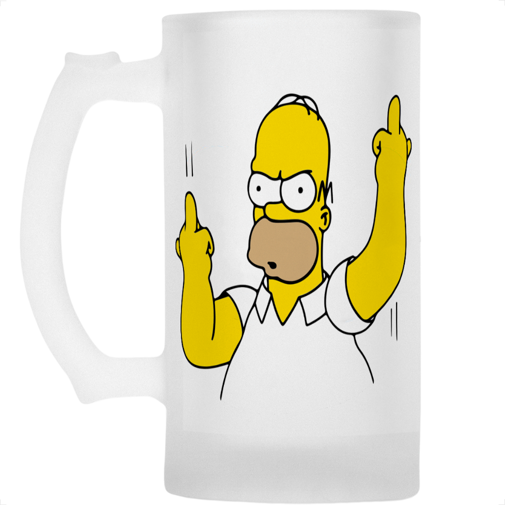 Caneca Chopp Vidro Simpsons Homer | Shopee Brasil
