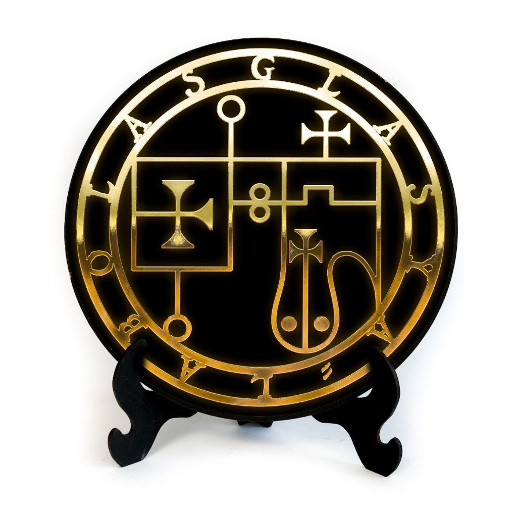 Sigilo de GLASYA-LABOLAS 20 cm Dourado Goetia | Shopee Brasil