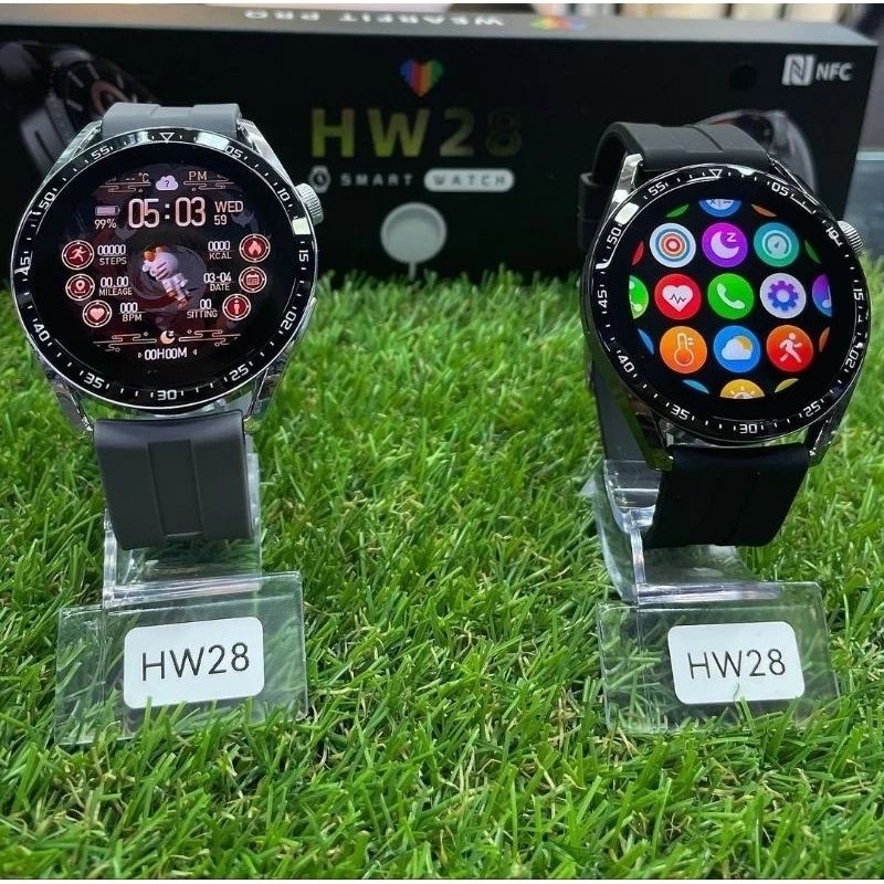 Smartwatch Hw28 Redondo Original Android Ios Relógio Nfc Nf | Shopee Brasil