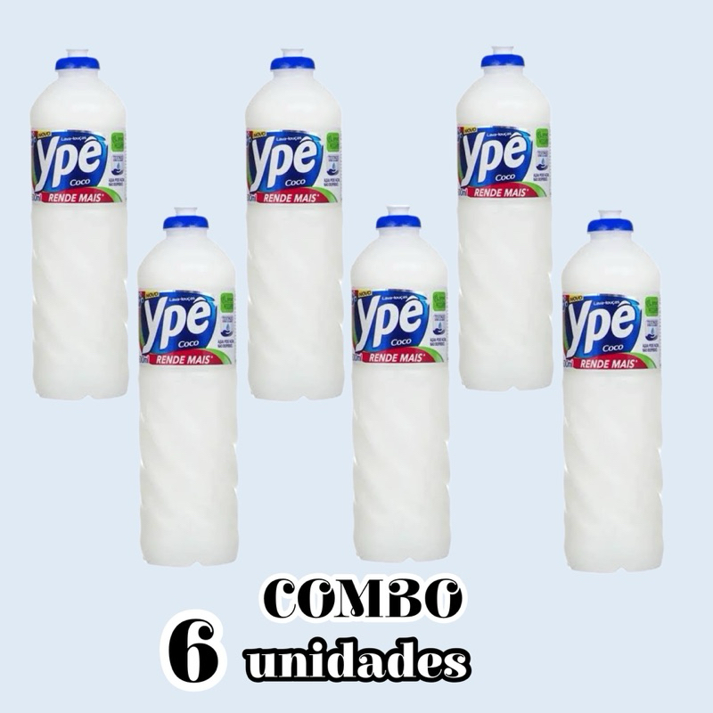 kit 6 Detergente Ype Coco 500ml | Shopee Brasil