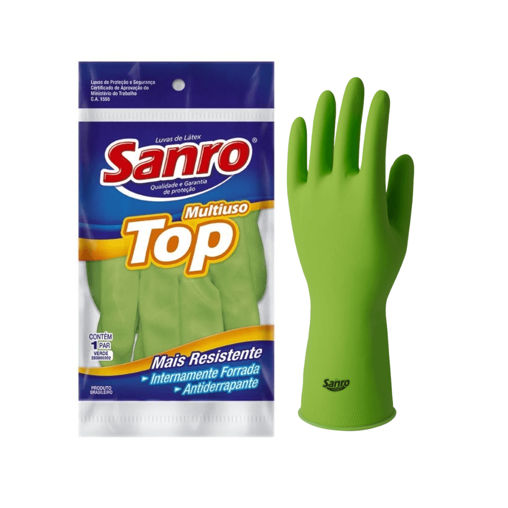 LUVA VERDE FORRADA SANRO P PLUS | Shopee Brasil