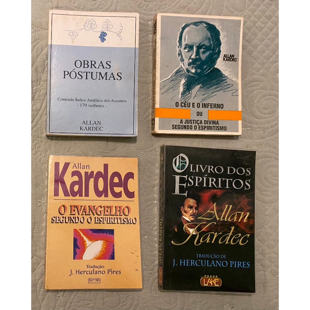 Kit Com 4 Livros de Allan Kardec: 1. o Livro dos Espíritos - 2. o Céu e ...