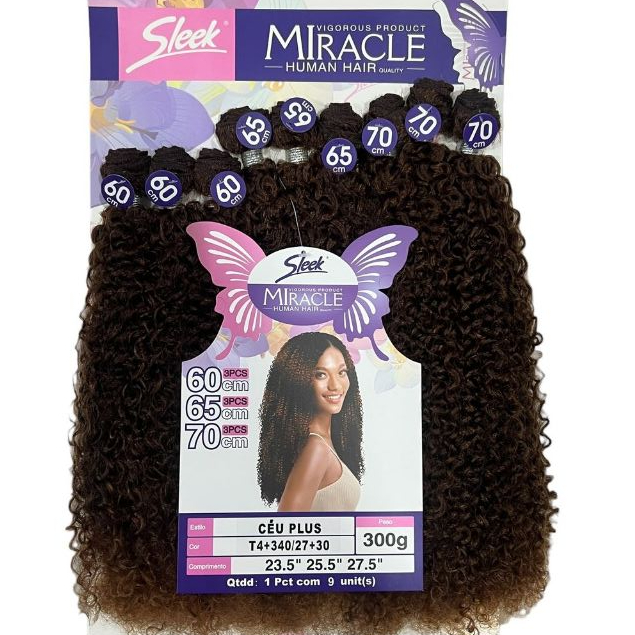 CABELO SLEEK CEU PLUS CACHEADA FIBRA ORGANICA ENTRELACE 300G | Shopee ...