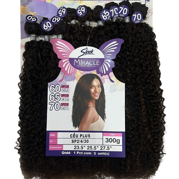 CABELO SLEEK CEU PLUS CACHEADA FIBRA ORGANICA ENTRELACE 300G | Shopee ...
