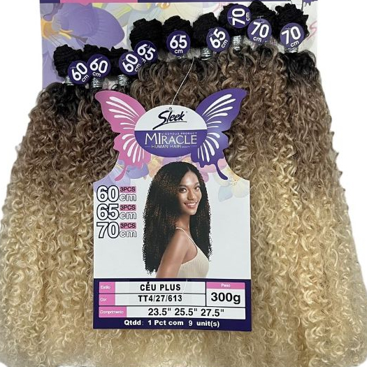 CABELO SLEEK CEU PLUS CACHEADA FIBRA ORGANICA ENTRELACE 300G | Shopee ...