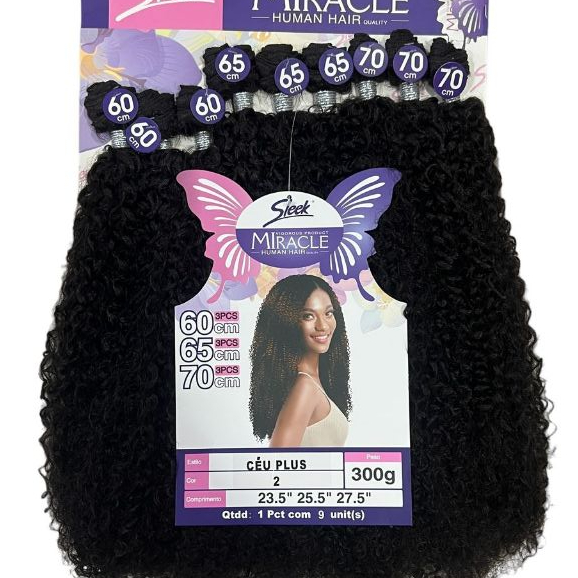CABELO SLEEK CEU PLUS CACHEADA FIBRA ORGANICA ENTRELACE 300G | Shopee ...