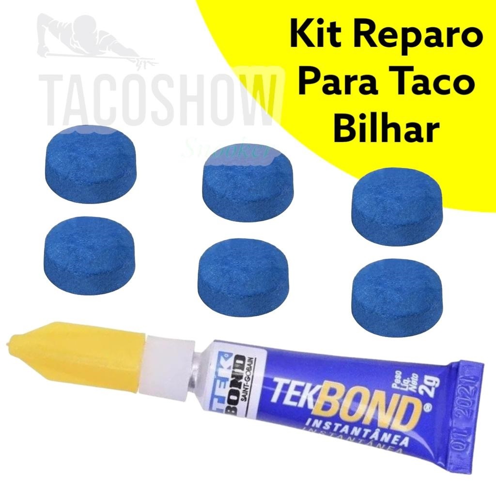 Kit Reparo Para Bilhar / Para Taco Sinuca Snooker Sola de Couro 11mm ...