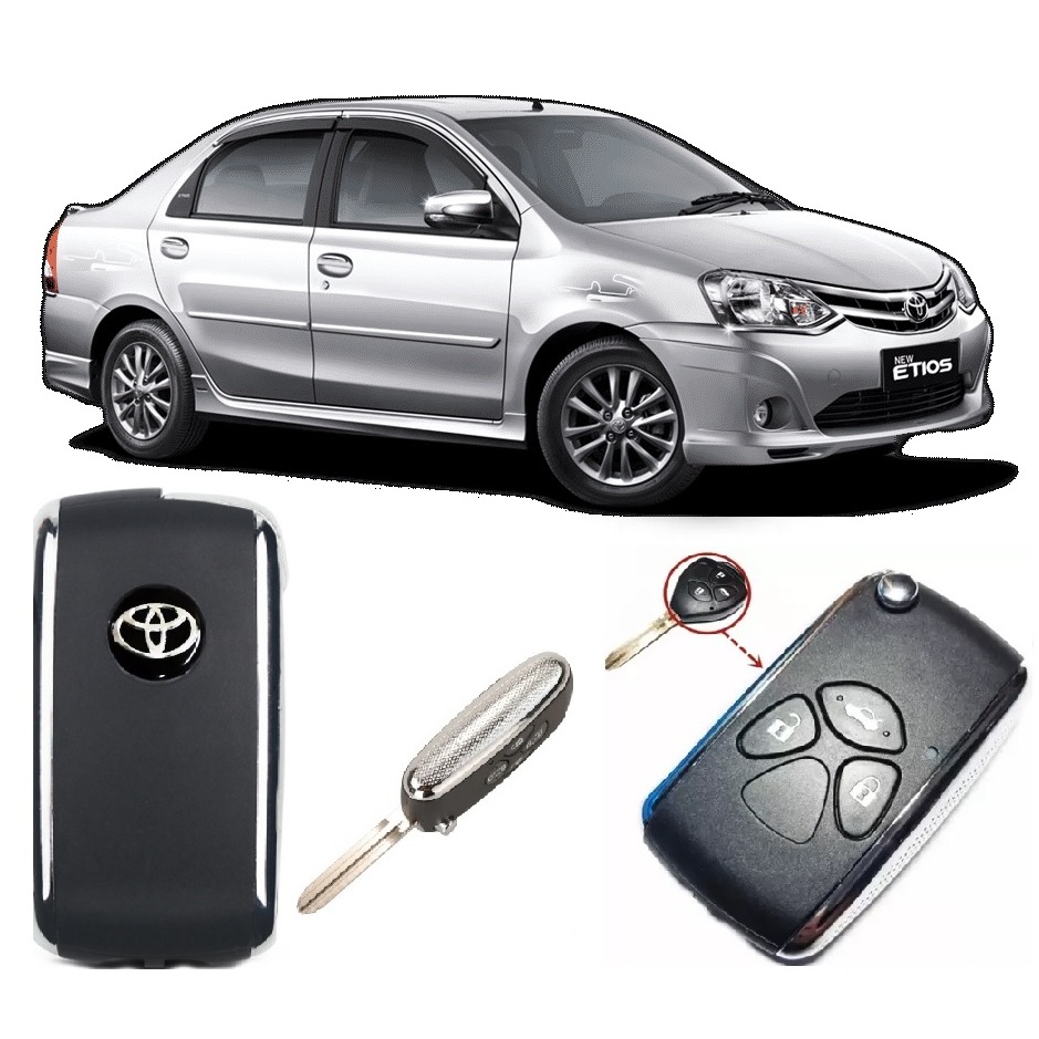 Chave Canivete Toyota Etios 2012 2013 2014 2015 2016 2017 2018 2019 ...