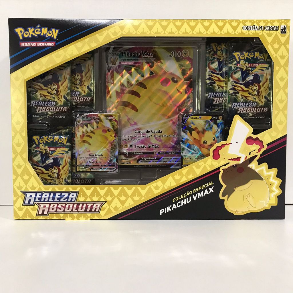 Box Especial Pikachu Vmax - Realeza Absoluta - Original Copag - Lacrada ...