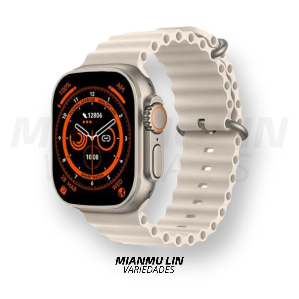 Relogio Smartwatch Titânio Gs8 Ultra Plus 49mm Cinza Pulseira Oceano ...