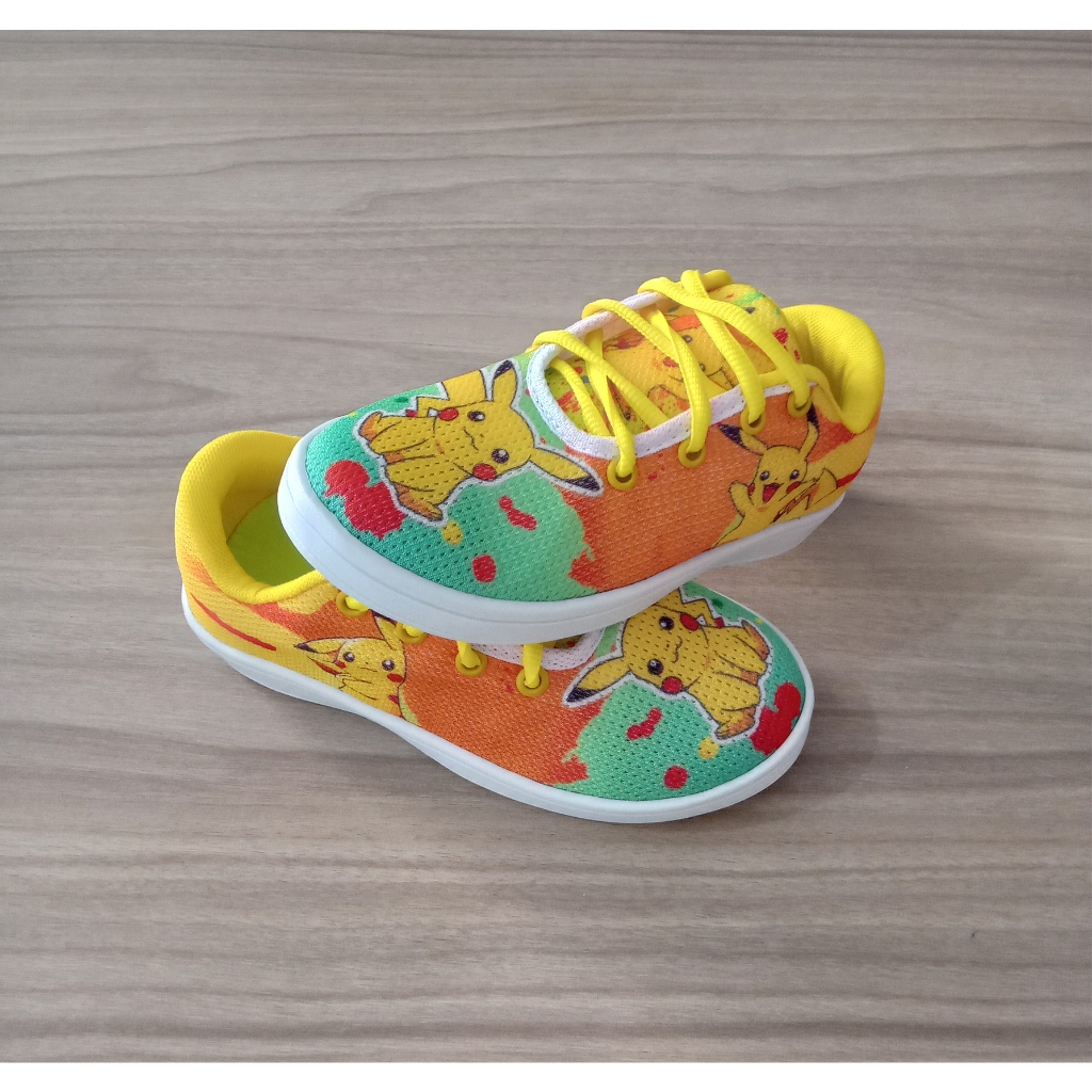 Tênis Infantil Menino Masculino Pikachu Pokemon Volta as Aulas Escolar | Shopee Brasil