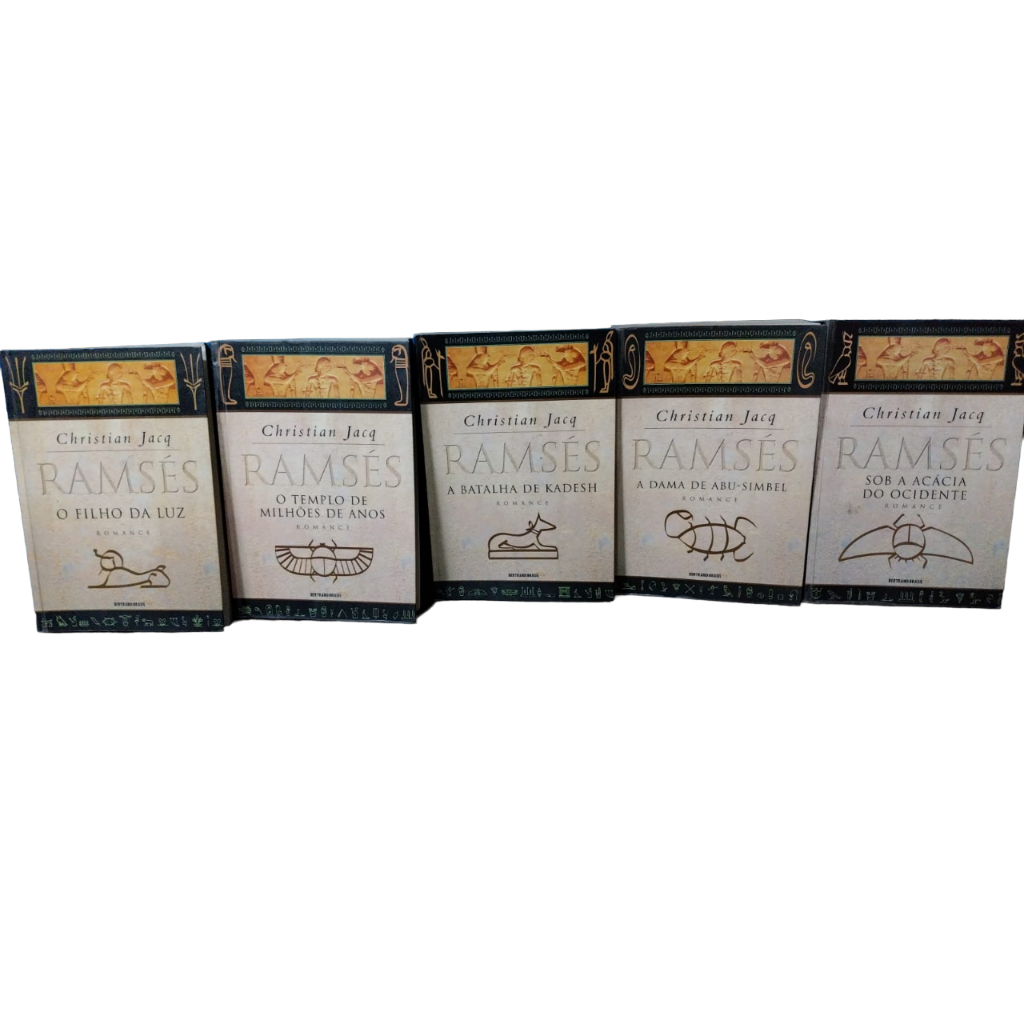 Box 5 Livros: Ramsés- Sob a Acácia do ocidente/ A dama de Abu-Simbel/ A Batalha de Kadesh/ O ...
