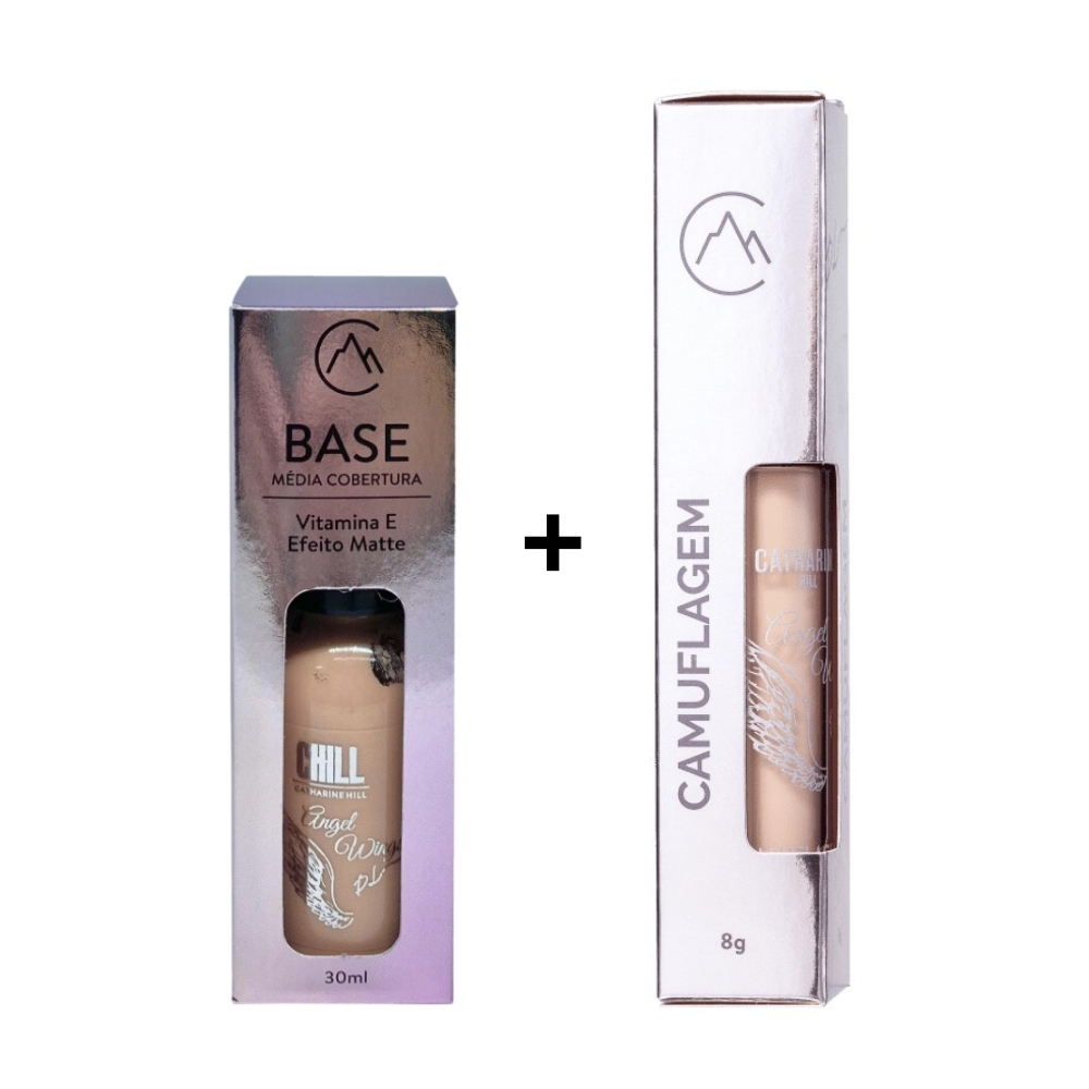 Kit Base Chill Média Cobertura Matte Catharine Hill + Corretivo Camuflagem Pri Lessa Alta ...
