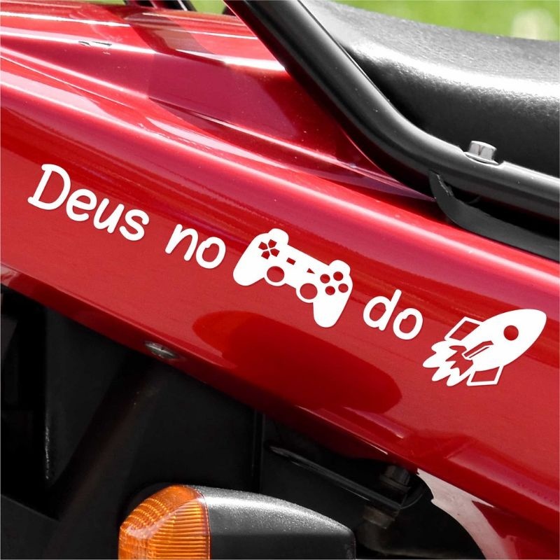Adesivo Deus no Controle do Foguete - para Moto,Carro - Deus no Controle da Nave 30cm | Shopee ...