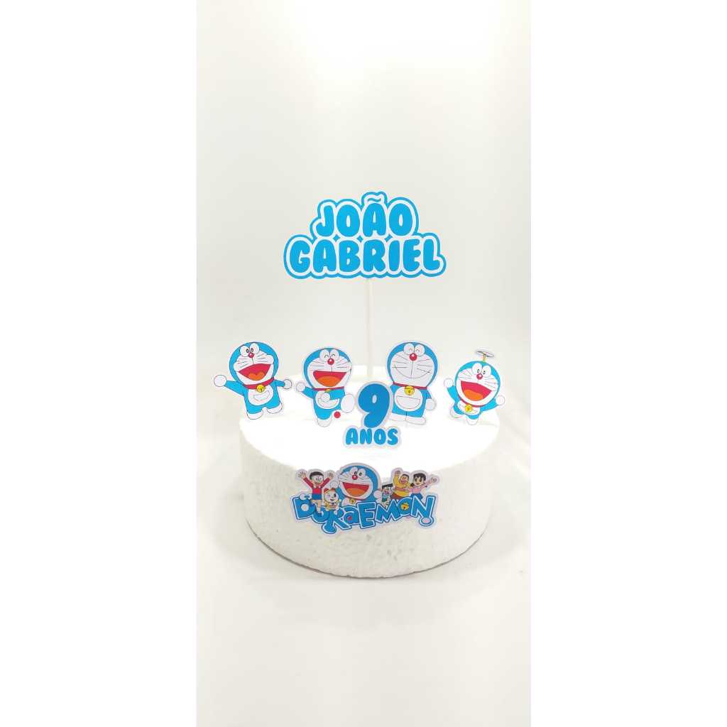 Topo de Bolo / Topper Personalizado - Doraemon | Shopee Brasil