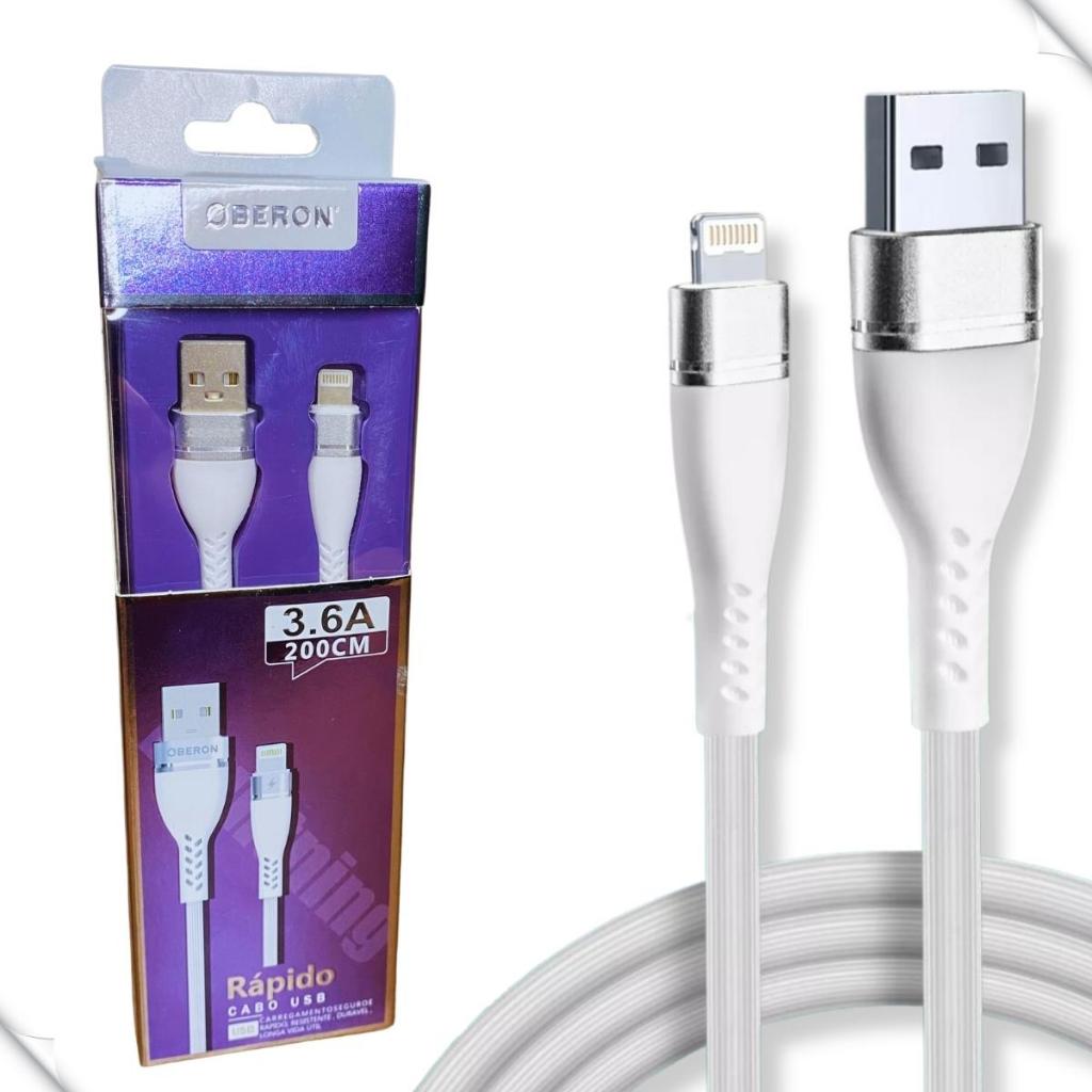 Cabo de Iphone Cabo Iphone Lightning 2 Metros Resistente Rápido ...