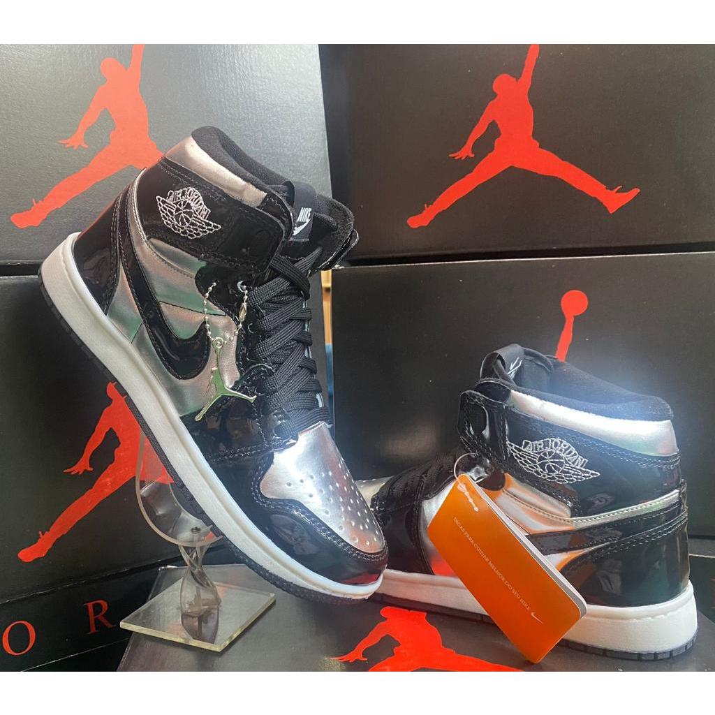 tenis nk air jordan botinha cano alto verniz | Shopee Brasil