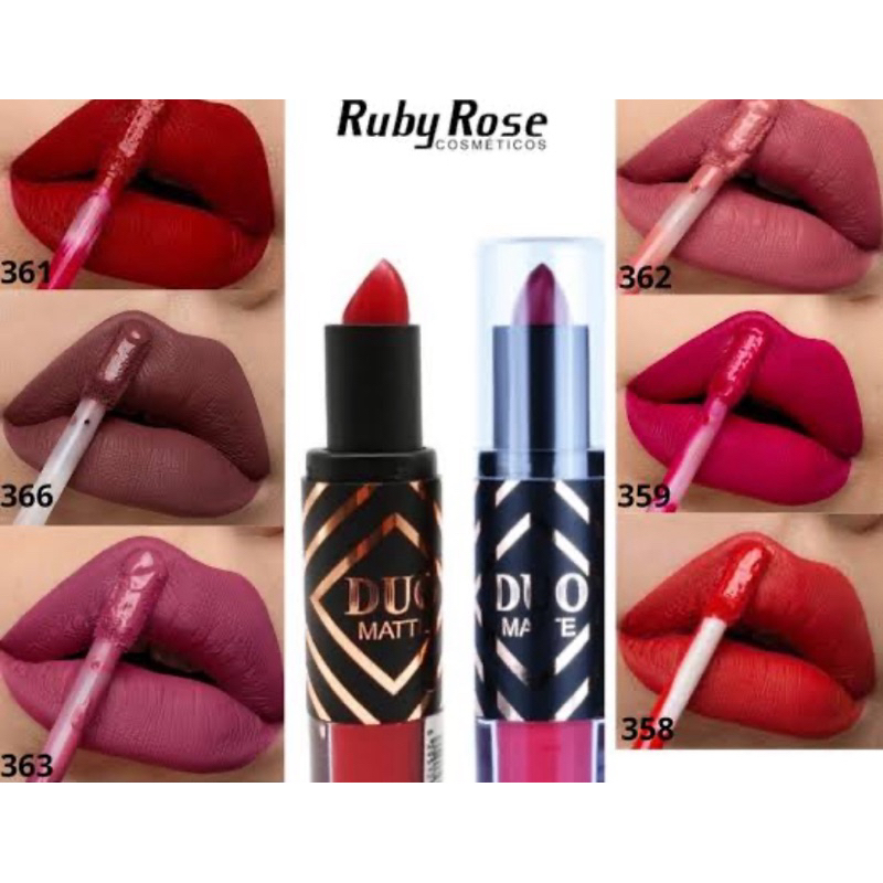Batom duo matte ruby Rose | Shopee Brasil
