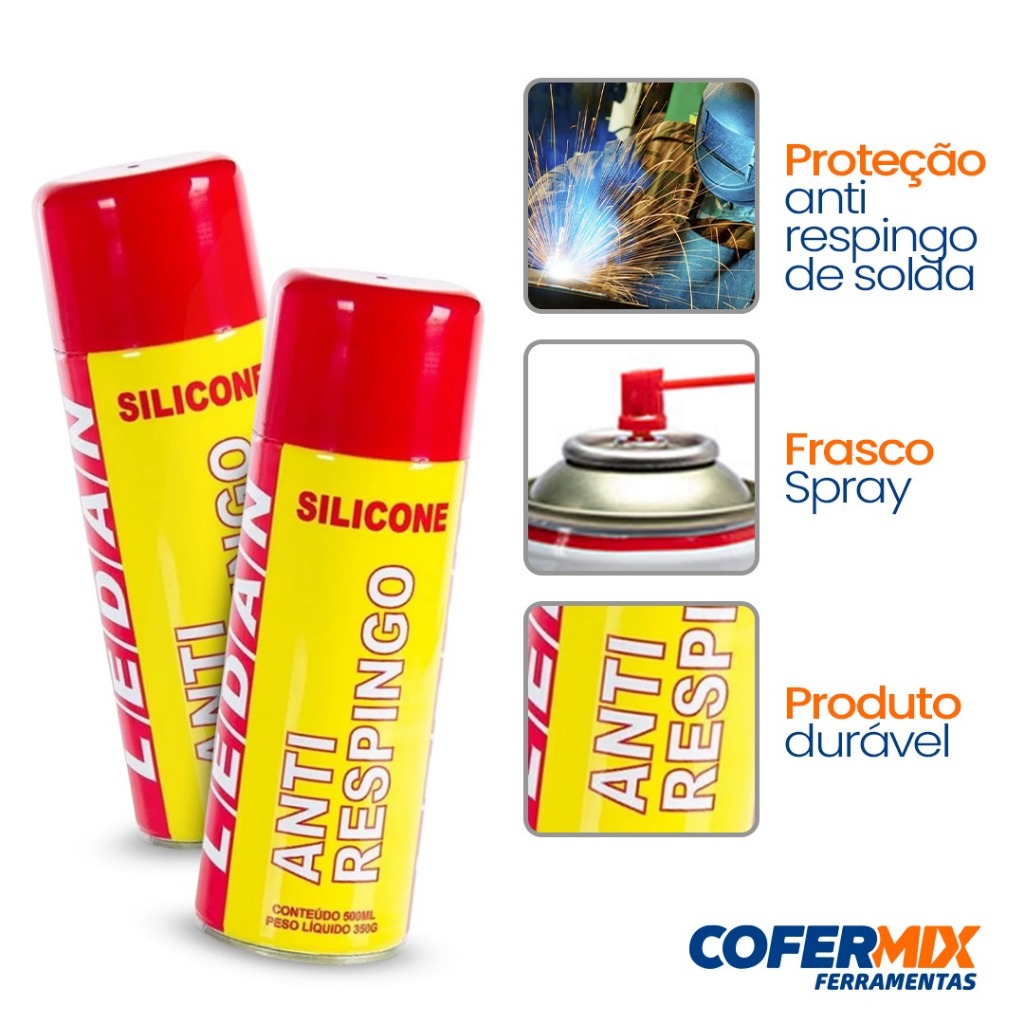 Anti Respingo De Solda Com Silicone Leda 500ml 350g | Shopee Brasil