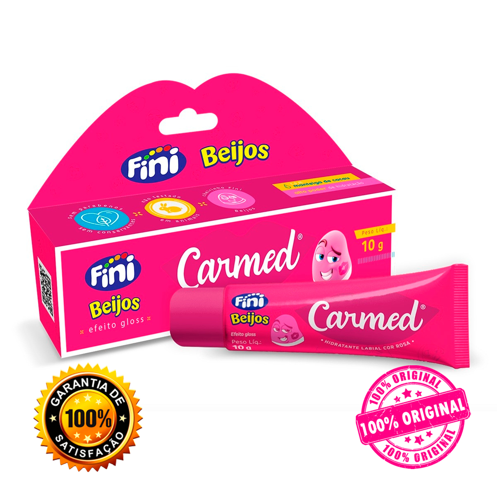 Hidratante Labial Carmed Fini Beijos Com Cor Efeito Gloss 10g | Shopee Brasil
