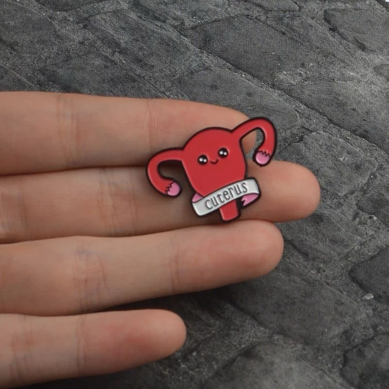 Pin/Broche útero fofo Cuterus, pin útero feminista mulher | Shopee Brasil