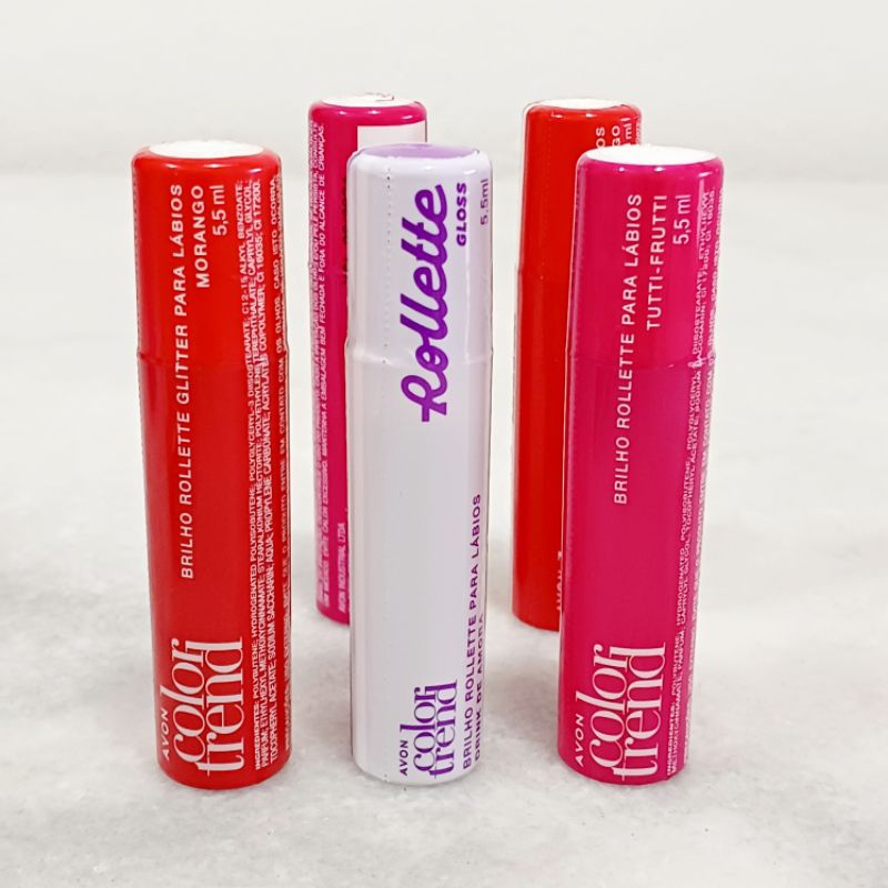 Brilho Rollete Com Glitter e Sem Glitter para Labial Color Trend 5,5ml ...