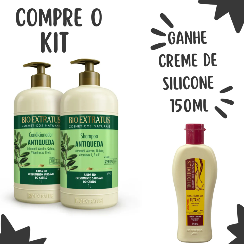 Kit Jaborandi Bio Extratus Shampoo e Condicionador - 1L Antiqueda e ...