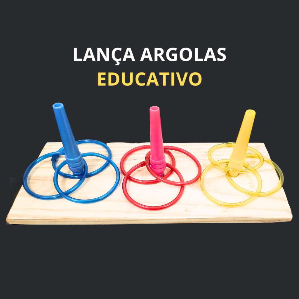 Jogo Lança Argolas Brinquedo Educativo Arremesso Festa Junina ...