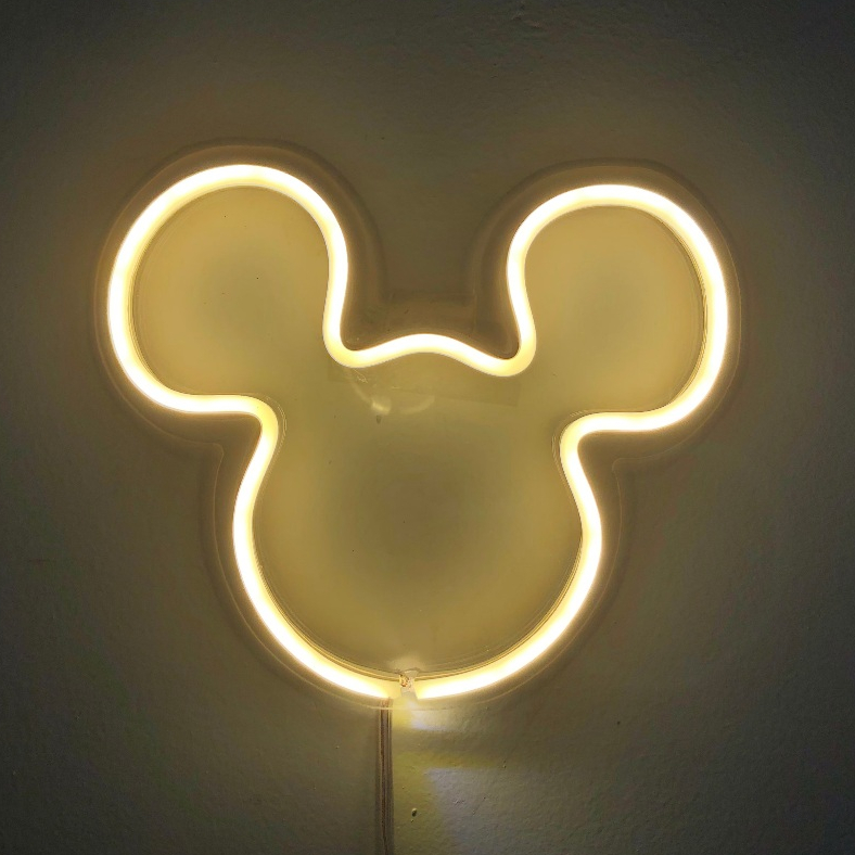 Placa de Neon LED Mickey Mouse 17,5cm Bivolt | Shopee Brasil