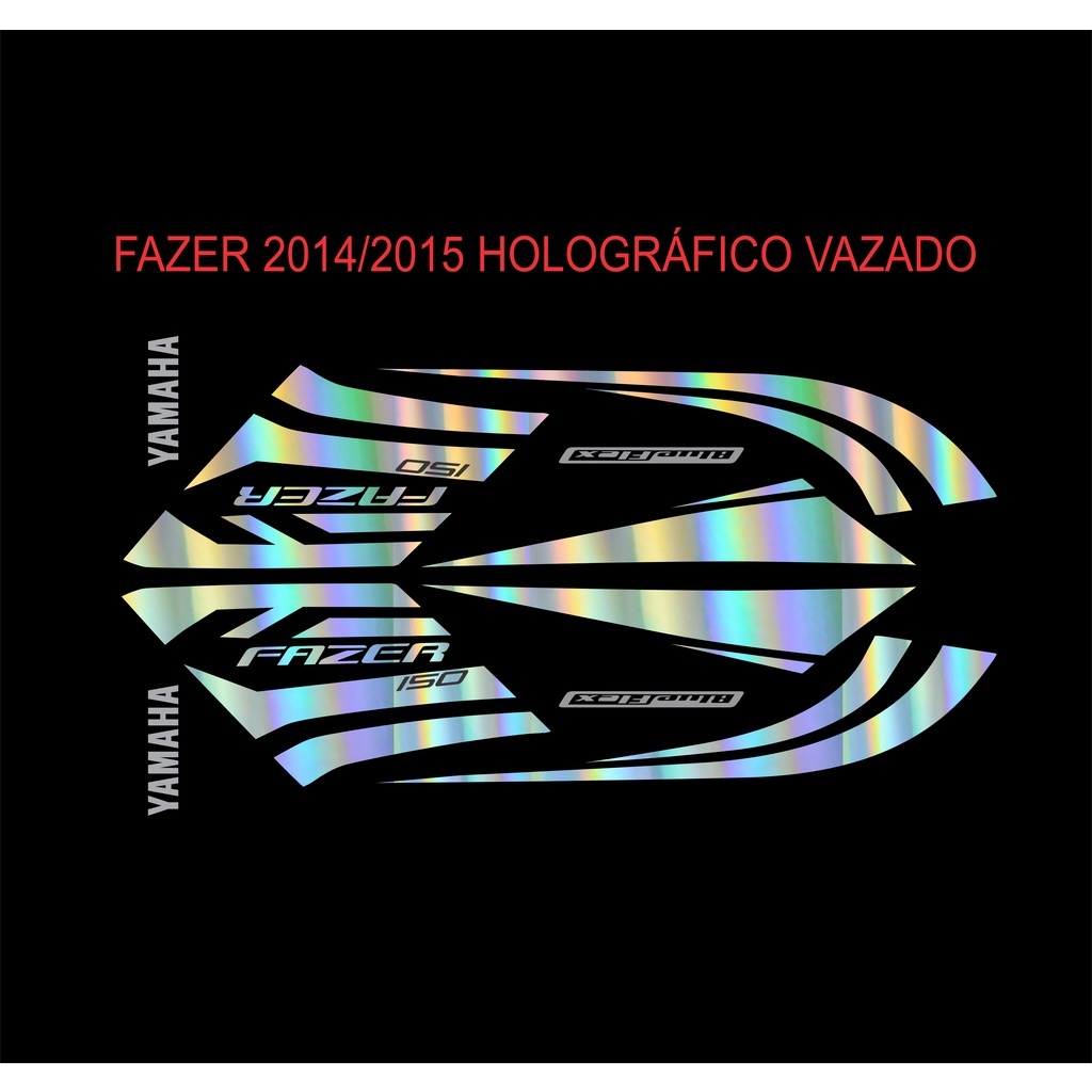 adesivo kit fazer 150 ano 2014/2015 holográfico | Shopee Brasil