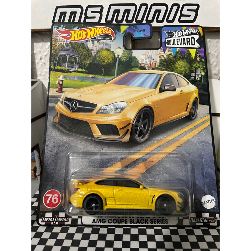 Hot Wheels Premium Boulevard - ‘12 Mercedes-Benz C63 AMG Coupe Black ...