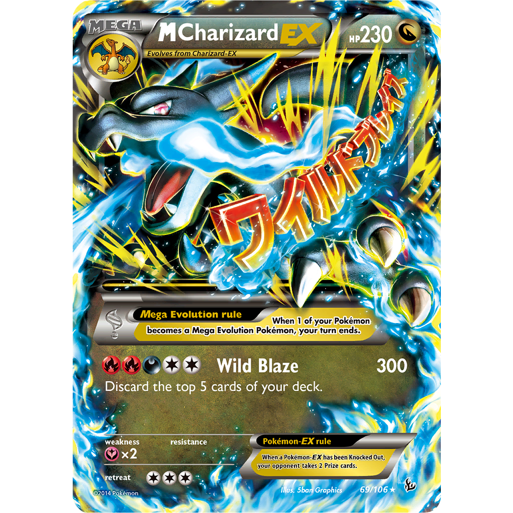Carta Pokemon Mega Charizard EX Azul PROXY | Shopee Brasil