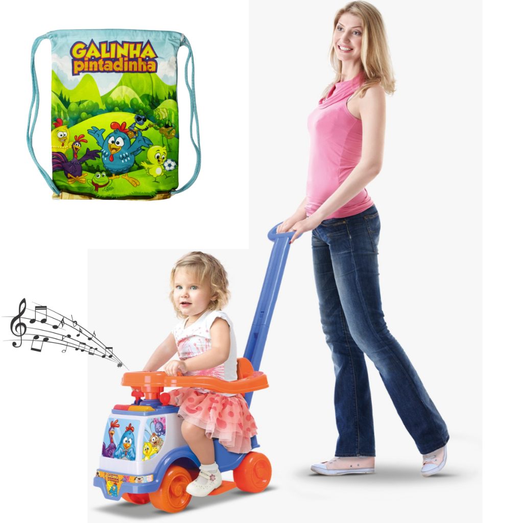 Totoka Triciclo Motoca Carrinho Musical Galinha Pintadinha Infantil ...