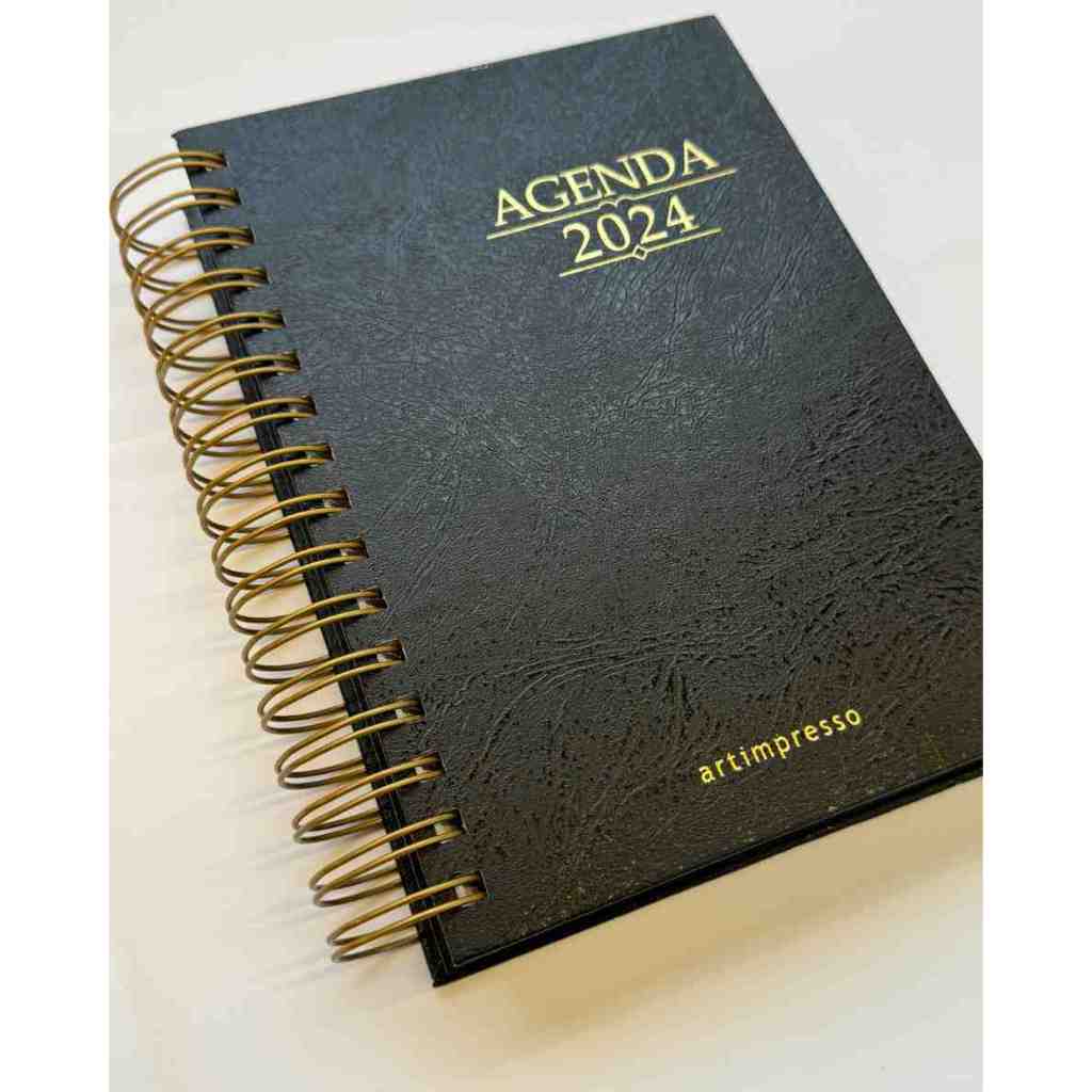 Agenda 2024 Capa com hot stamping dourado e prata Artimpresso | Shopee ...