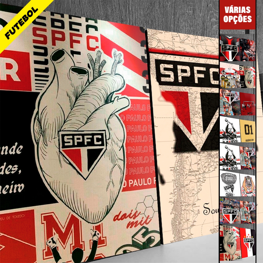 Kit 02 Placas Decorativas São Paulo, SPFC, Tricolor, Morumbi, Rogerio ...